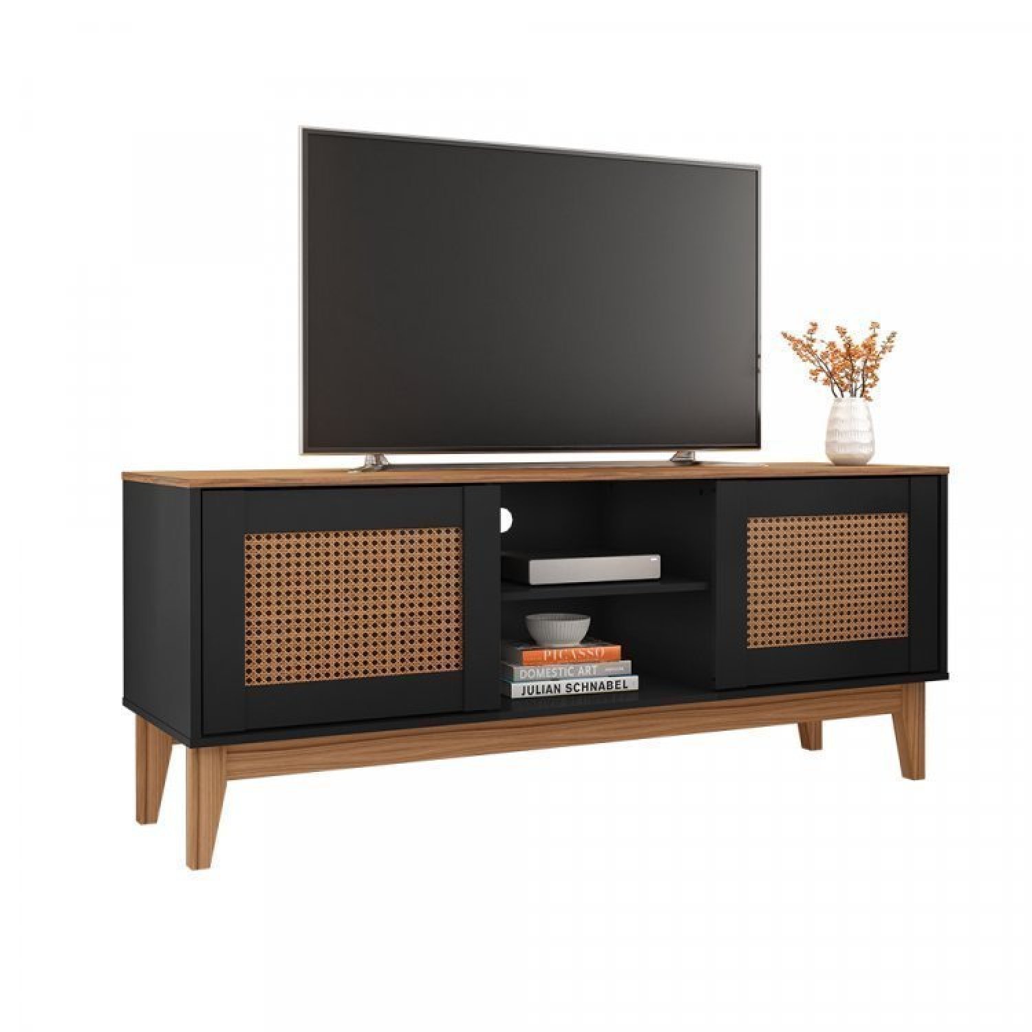 Conjunto Rack com Painel para TV até 60 Polegadas Retrô Safira Aparador Rubi Casa D | MadeiraMadeira