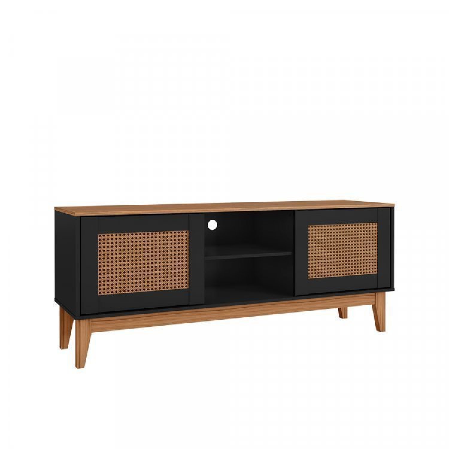 Conjunto Rack com Painel para TV até 60 Polegadas Retrô Safira Aparador Rubi Casa D | MadeiraMadeira