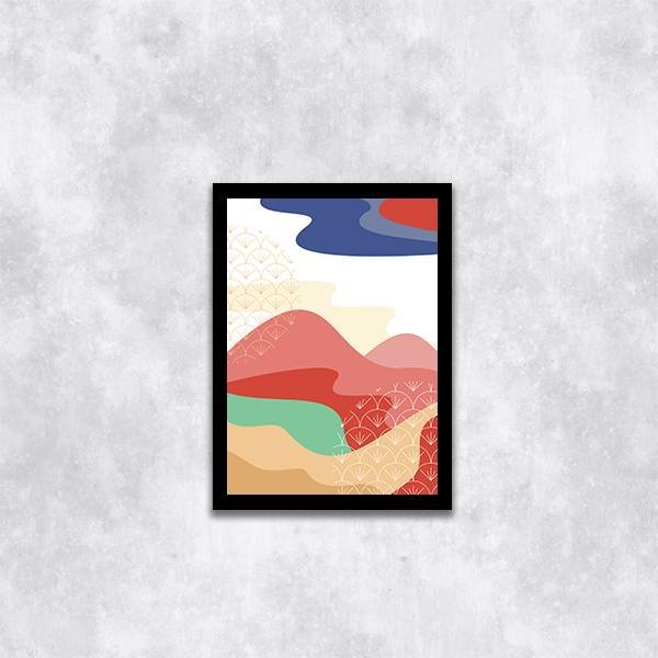 Quadro Abstrato Figurativo Colors Nature I 33x24cm - com vidro:Madeira ...