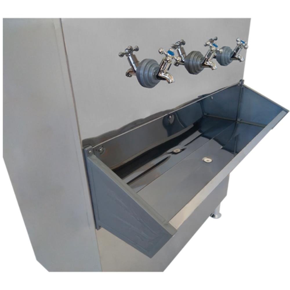 Bebedouro Industrial de Piso BIXBP100 em Aço Inox Polido 100L c/ 3 ...