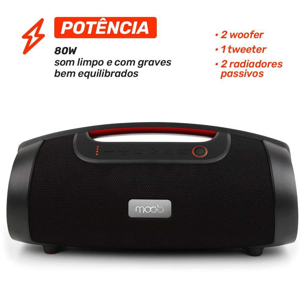 Caixa de Som Bluetooth Moobox Live Portátil Resistente À Água E Com ...