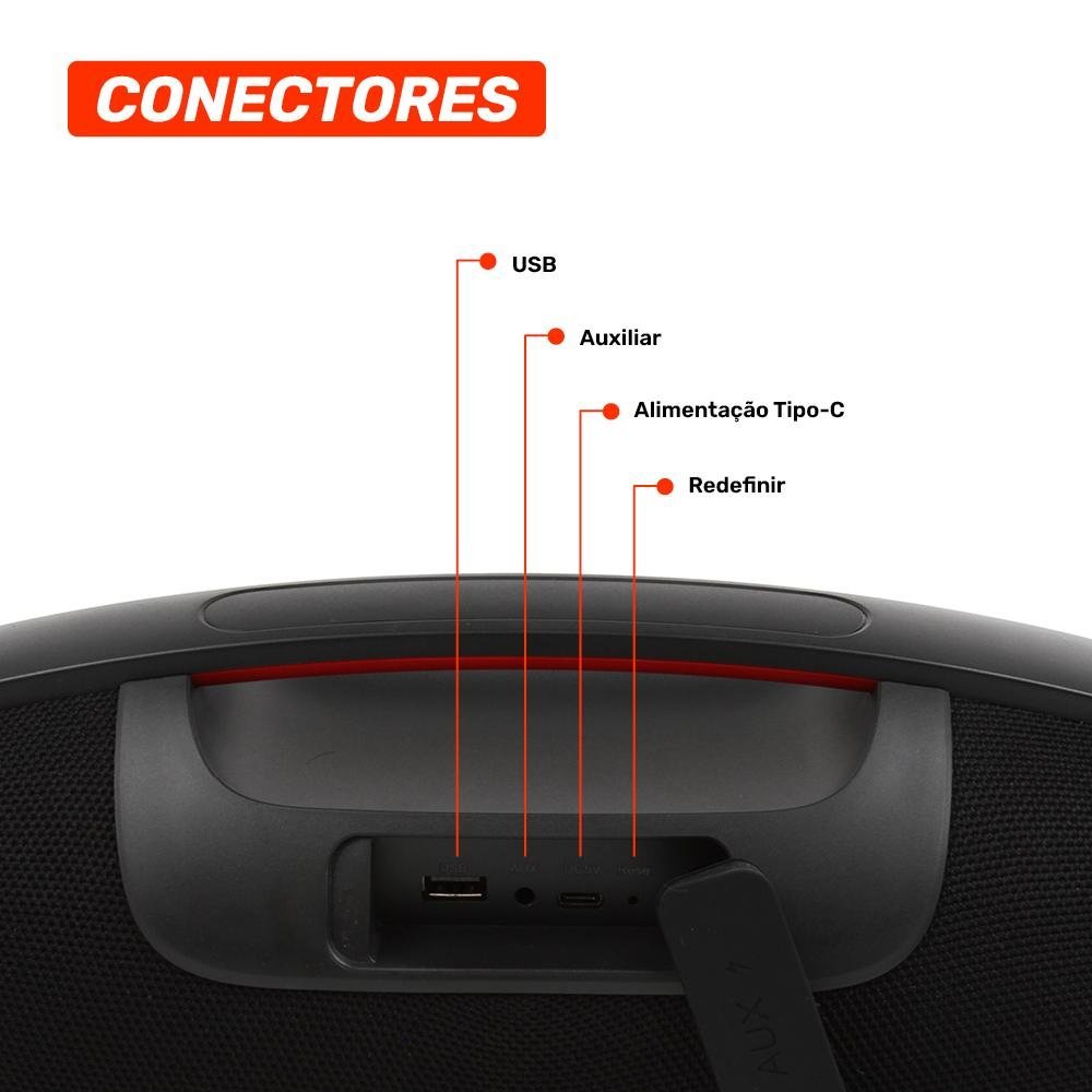 Caixa de Som Bluetooth Moobox Live Portátil Resistente À Água E Com ...