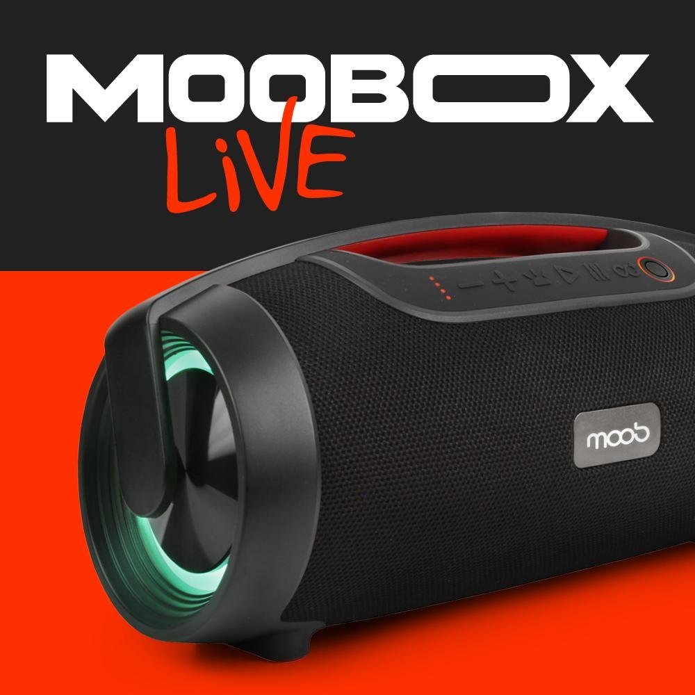 Caixa de Som Bluetooth Moobox Live Portátil Resistente À Água E Com ...