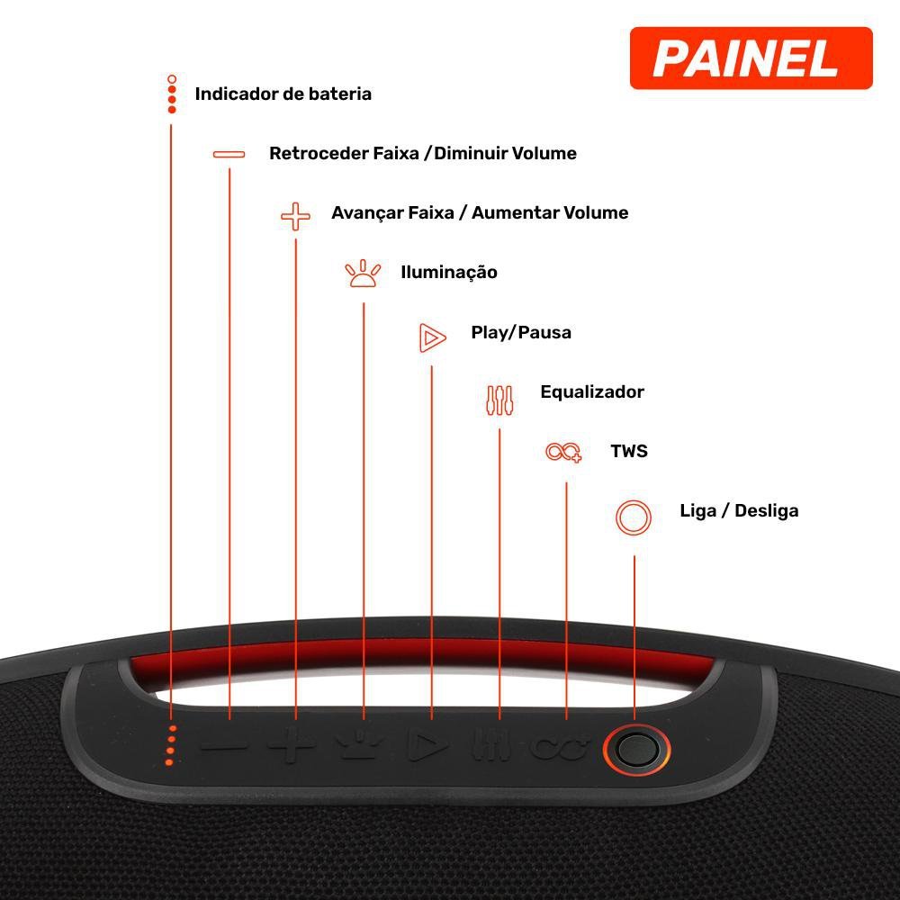 Caixa de Som Bluetooth Moobox Live Portátil Resistente À Água E Com ...