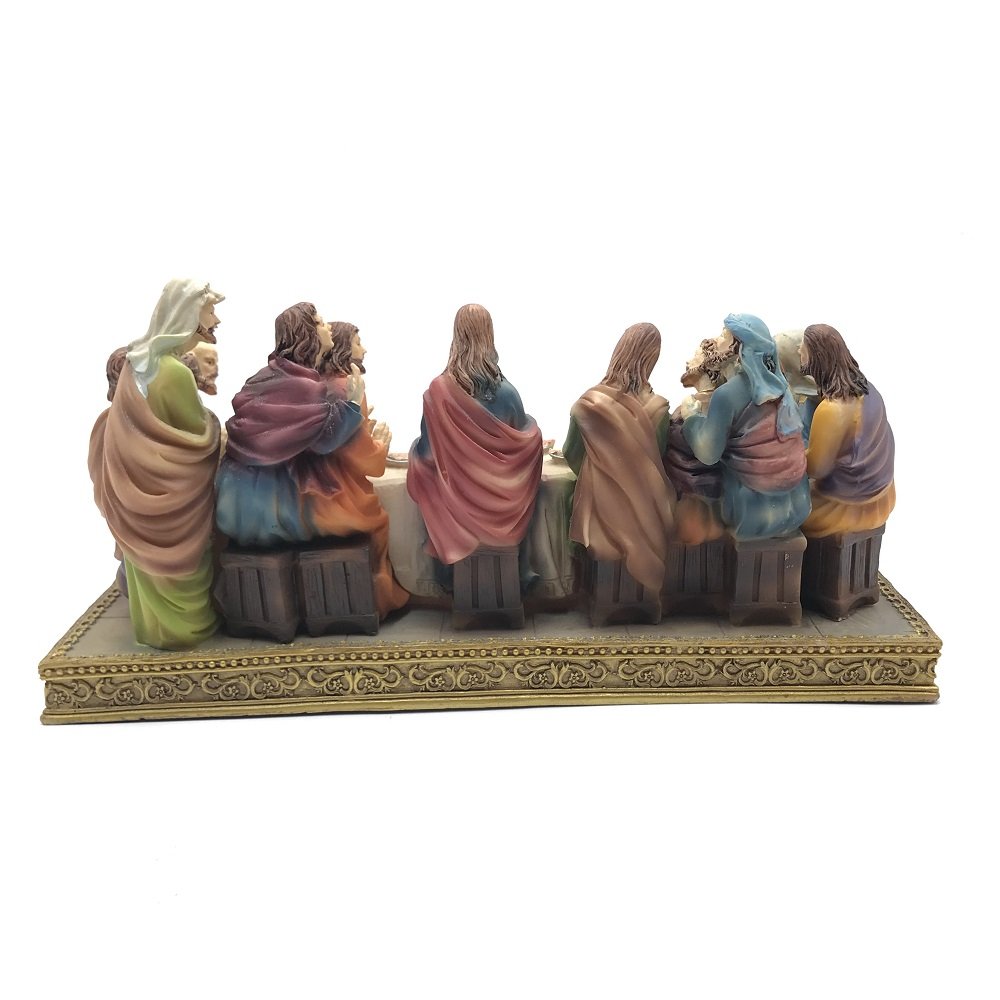 Imagem Santa Ceia Jesus e os Doze Apóstolos Resina 26 Cm | MadeiraMadeira