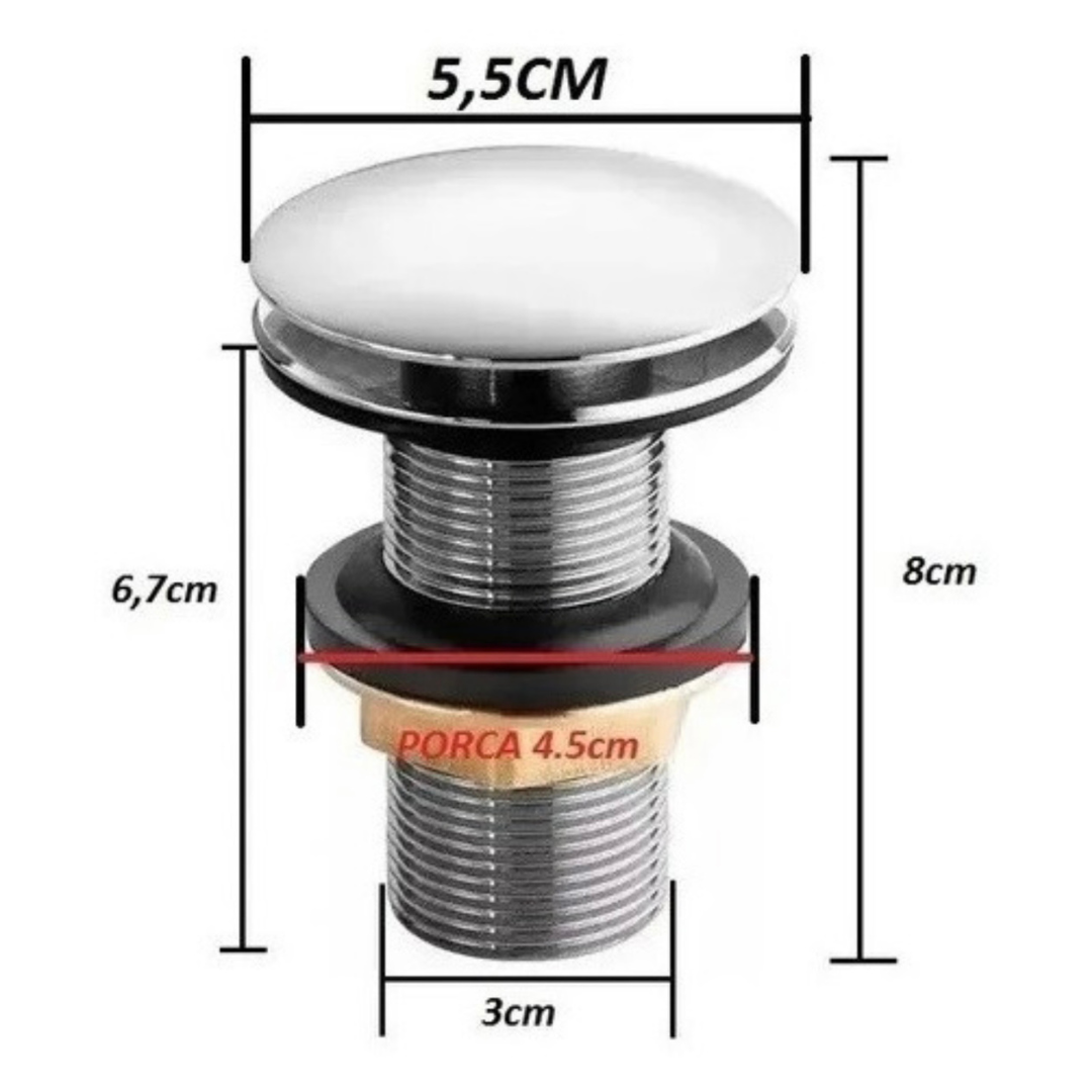 Kit Cuba de Apoio Sobrepor para Banheiro Retangular 40cm Preto com ...