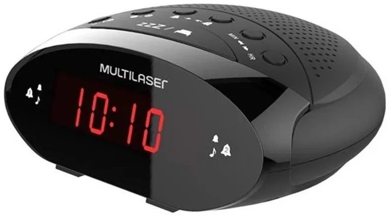 RADIO RELOGIO DIGITAL MULTILASER C/ ALARME DESPERTADOR | MadeiraMadeira