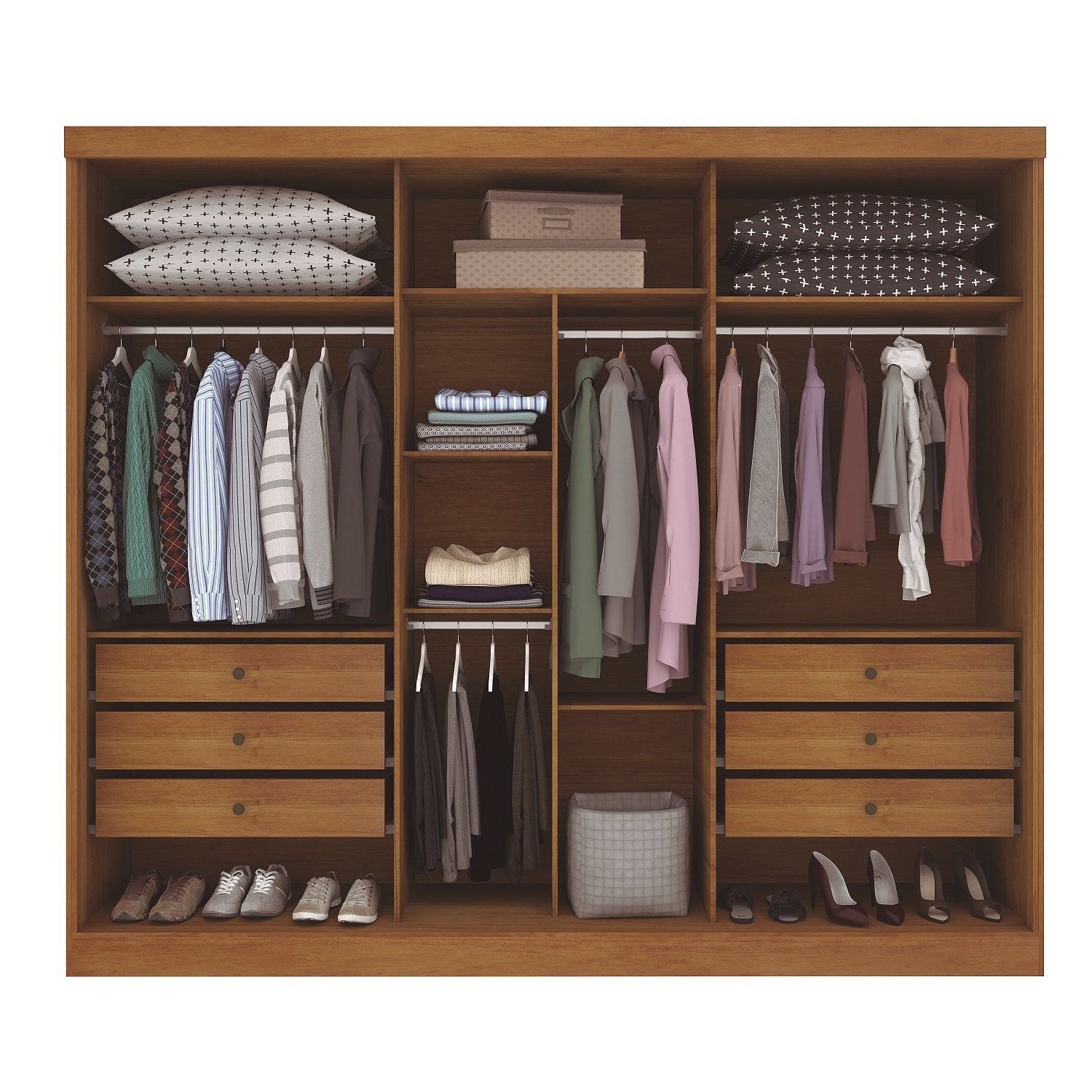 Guarda Roupa 6 Portas 6 Gavetas Requinte Tcil Móveis | MadeiraMadeira