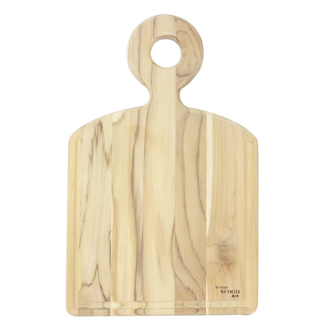 Tabua de Madeira Crua - Formato Quadrada c/ Cabo 38x24cm | MadeiraMadeira