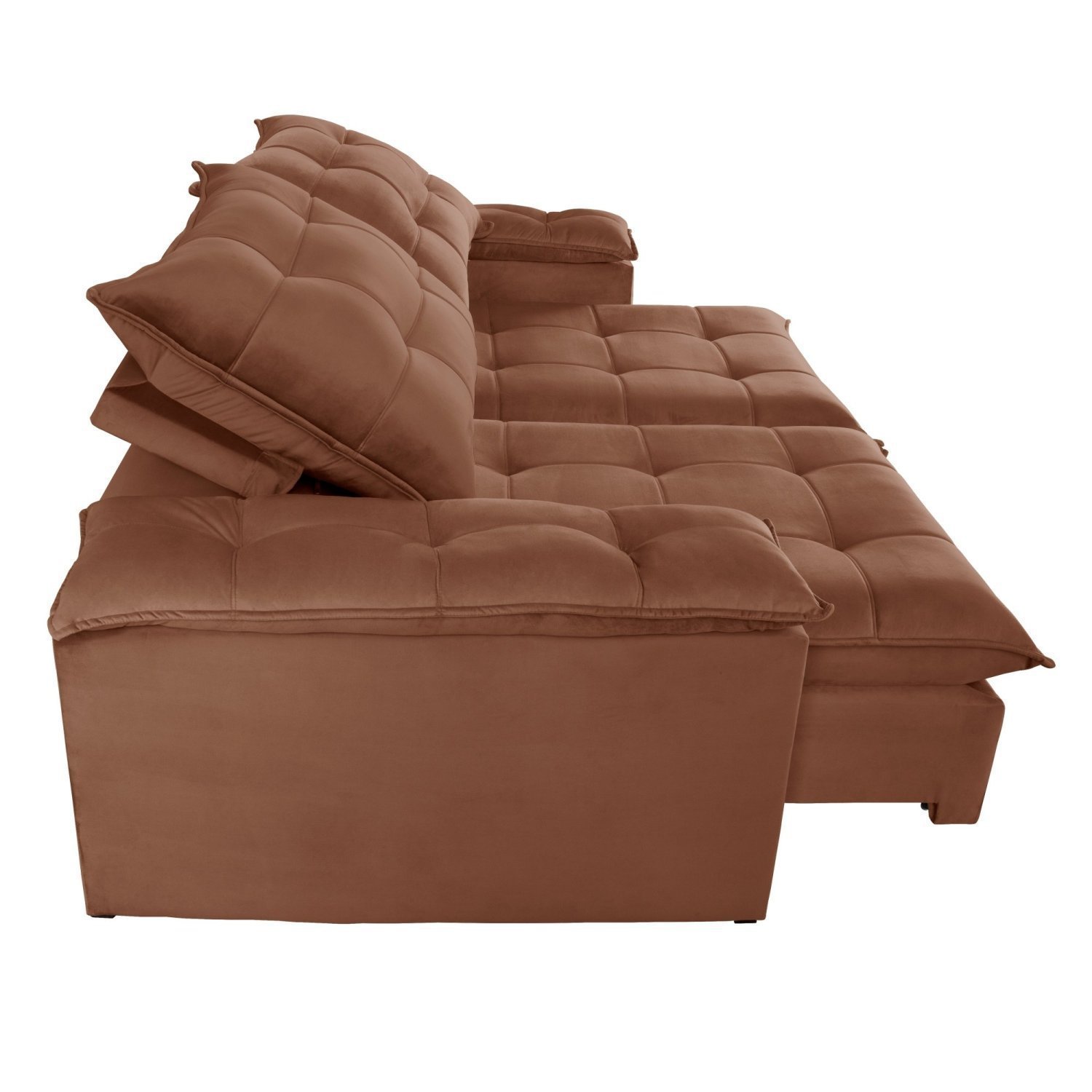 Sofá 4 Lugares Retrátil e Reclinável 250cm Espanha Celflex | MadeiraMadeira