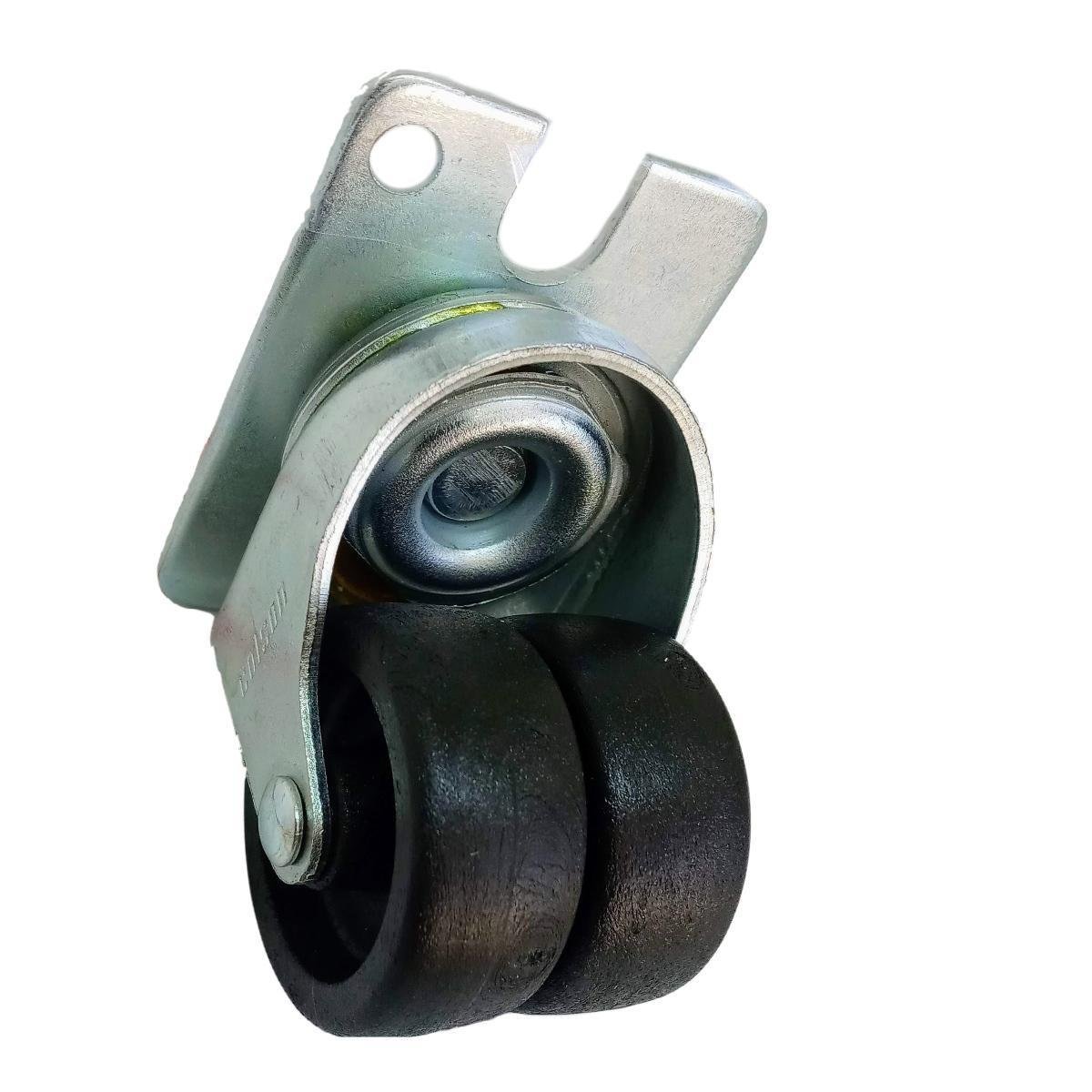 Kit 8 Rodizio Para Freezer Placa Com Recorte Giratório Dupla Roda 41Mm ...