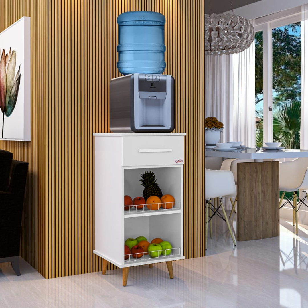 Balcão Multiuso com 1 Gaveta e Pé Palito de Madeira | MadeiraMadeira