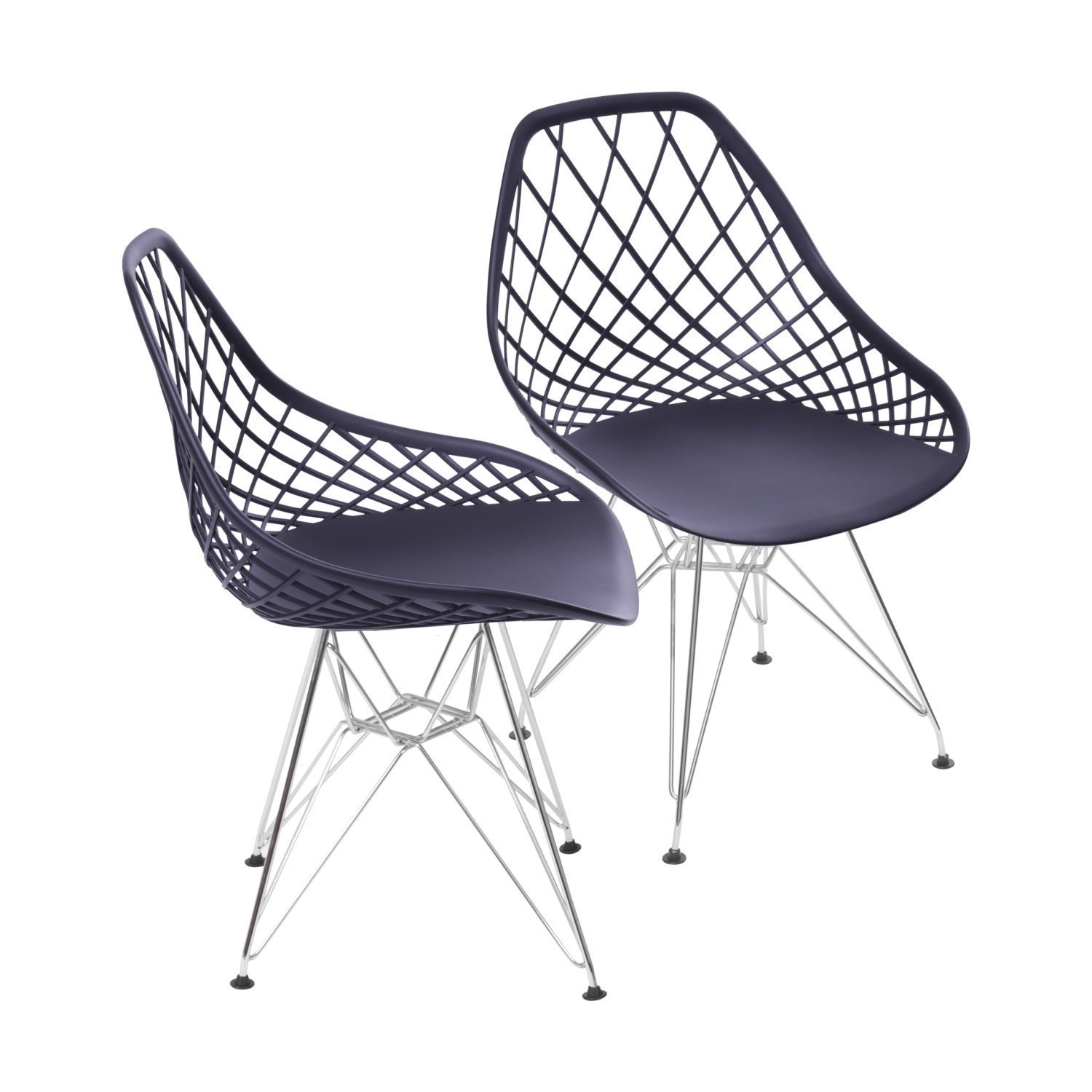 Kit 2 Cadeiras Base Cromada Kaila | MadeiraMadeira