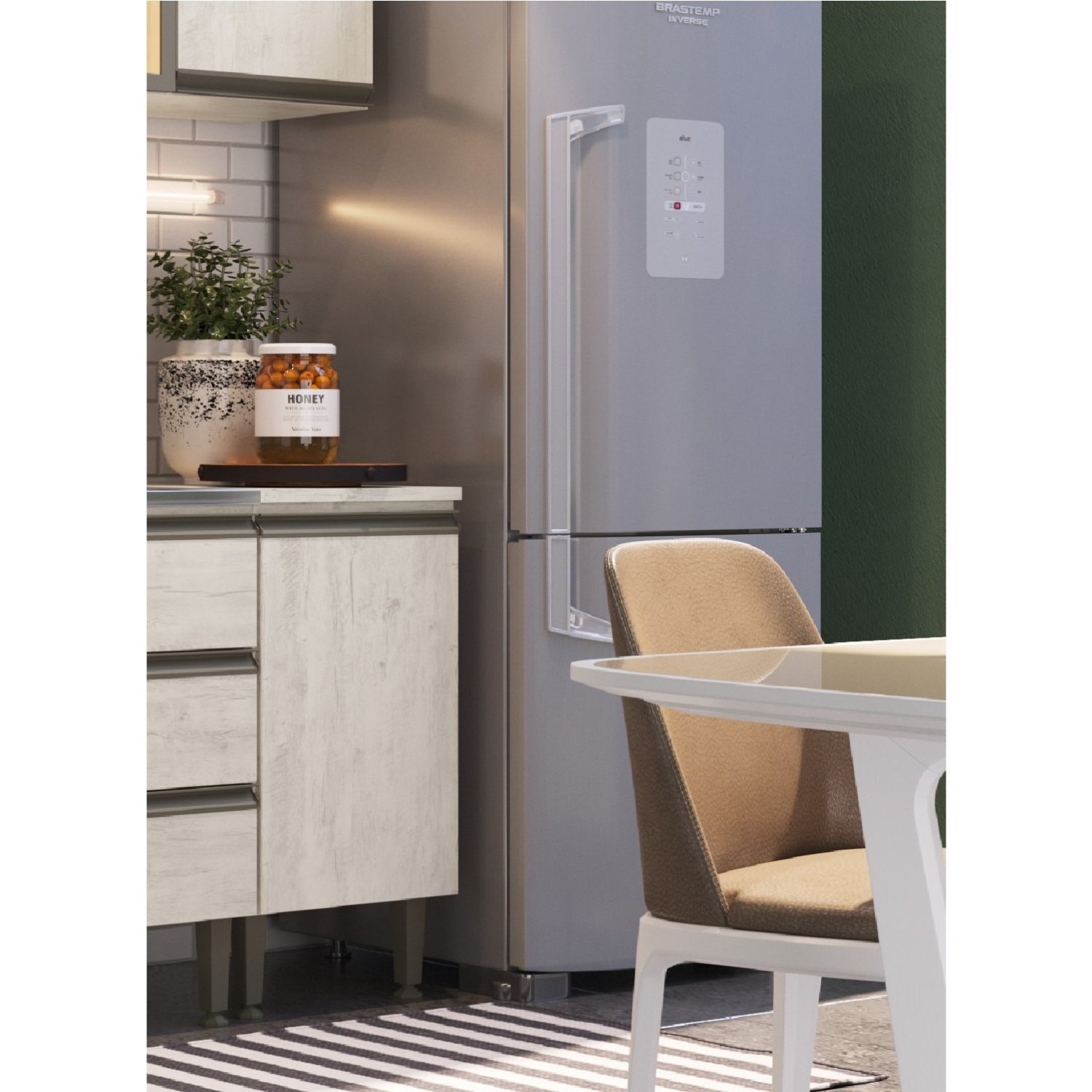 Balcão Simples 1 Porta 40cm Greta | MadeiraMadeira