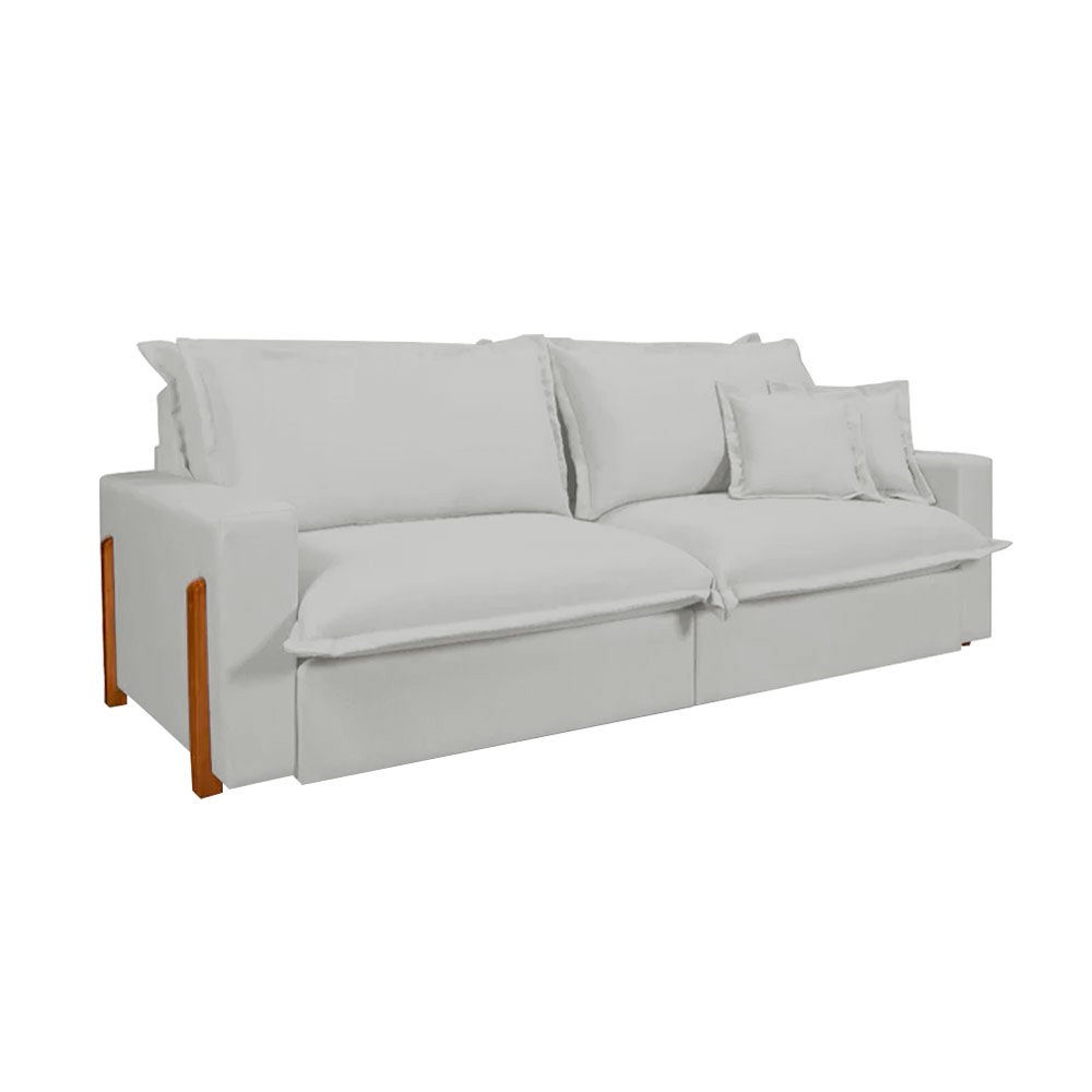 Sofá Retrátil Reclinável Davi com Molas Ensacadas no Assento Tecido ...