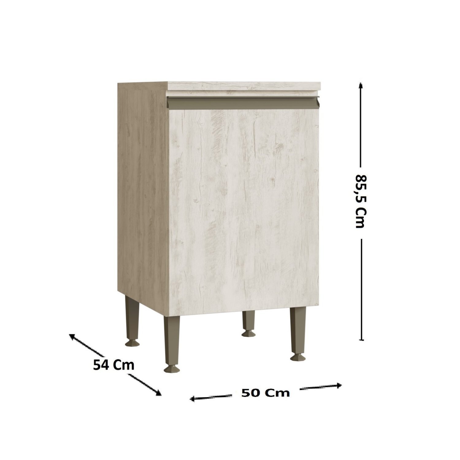 Balcão Simples 1 Porta 50cm Greta | MadeiraMadeira
