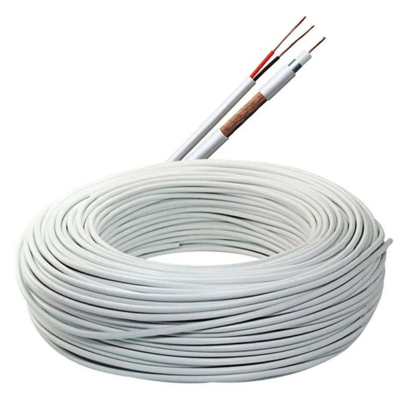 Cabo Coaxial 50m Câmeras- Homologado Anatel 80% Malha-4mm | MadeiraMadeira