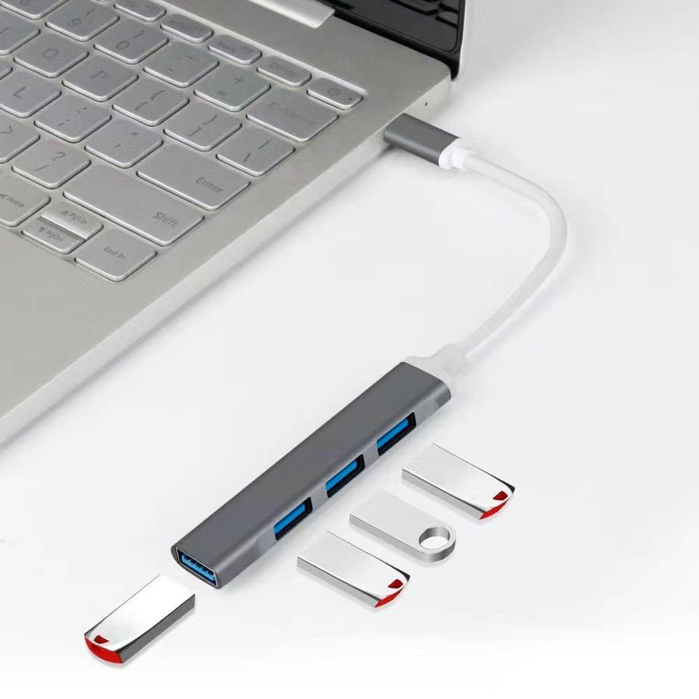 Hub USB Type-C 4 Portas Extensão USB 3.0 Adaptador Pen Drive OEM ...