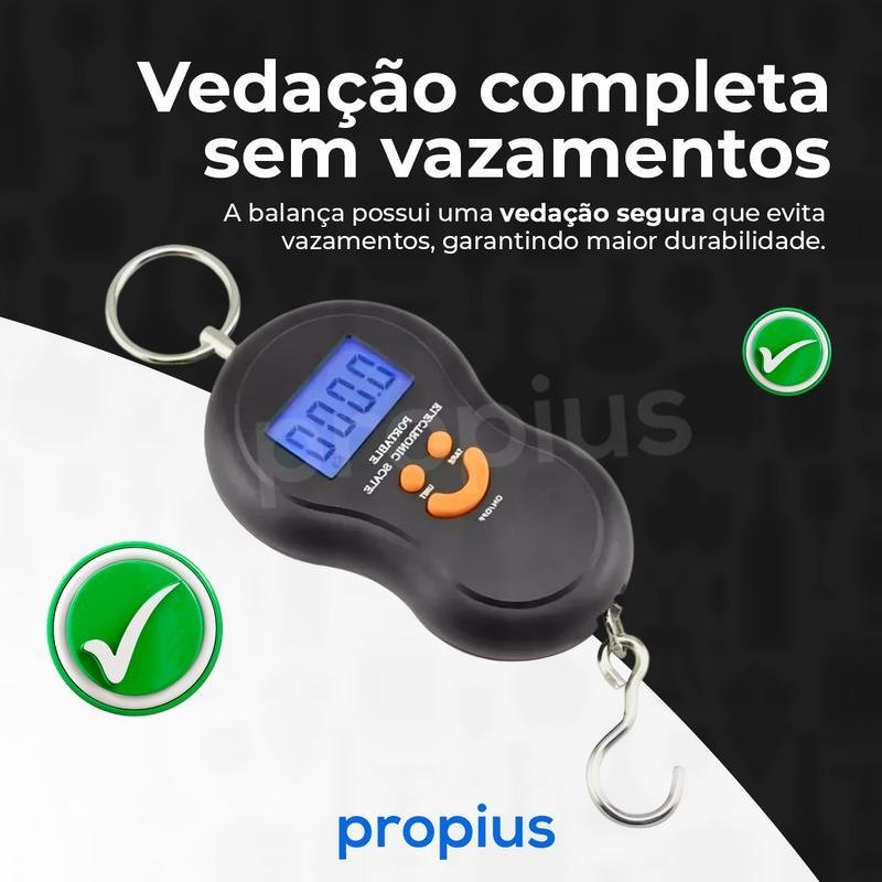 Balança Portátil Digital Mão 10g até 50kg Pesar Bolsa Sacola ...