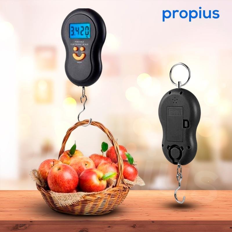 Balança Portátil Digital Mão 10g até 50kg Pesar Bolsa Sacola ...