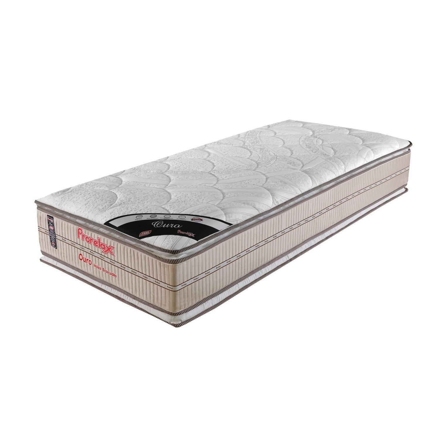 Colchão Box Solteiro Molas Ensacadas Ouro 88x188x38cm | MadeiraMadeira