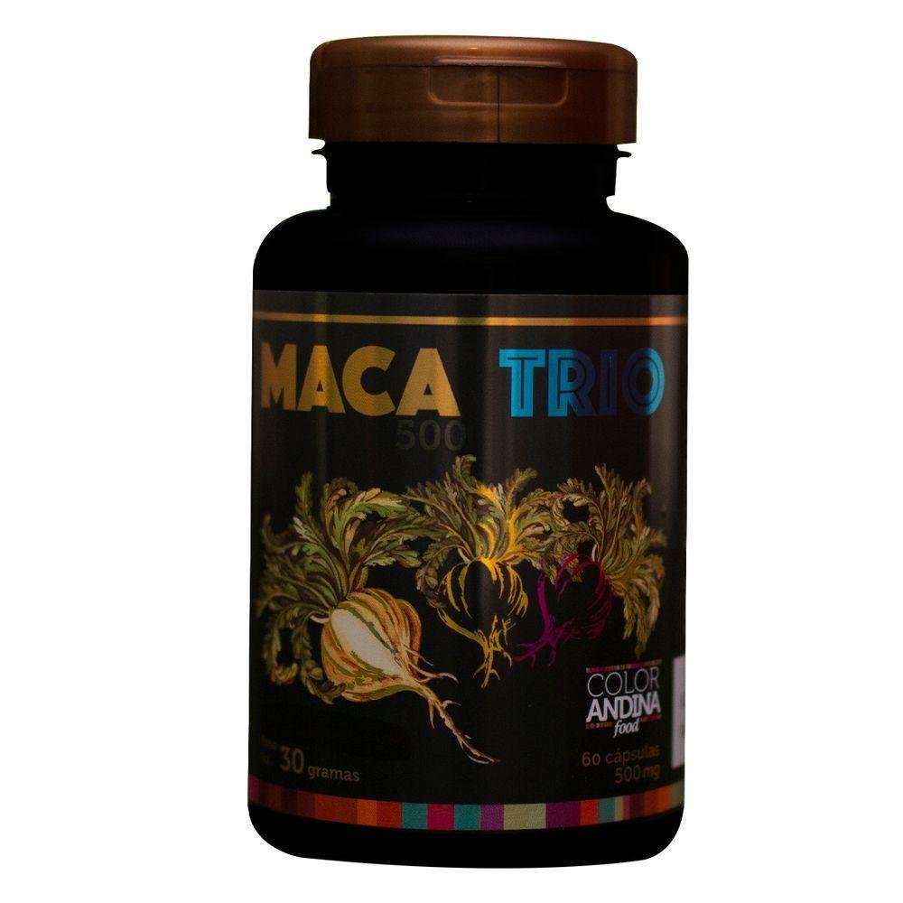 Suplemento Alimentar Trio de Maca 480mg 60 Cápsulas Andina | MadeiraMadeira