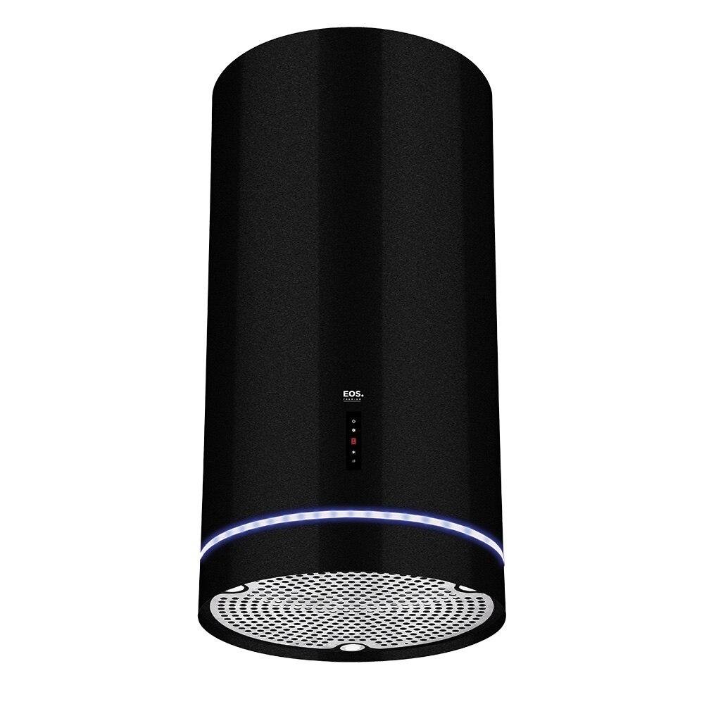 Coifa e Depurador de Ilha Eos 35cm Premium Redonda Preto Inox ...