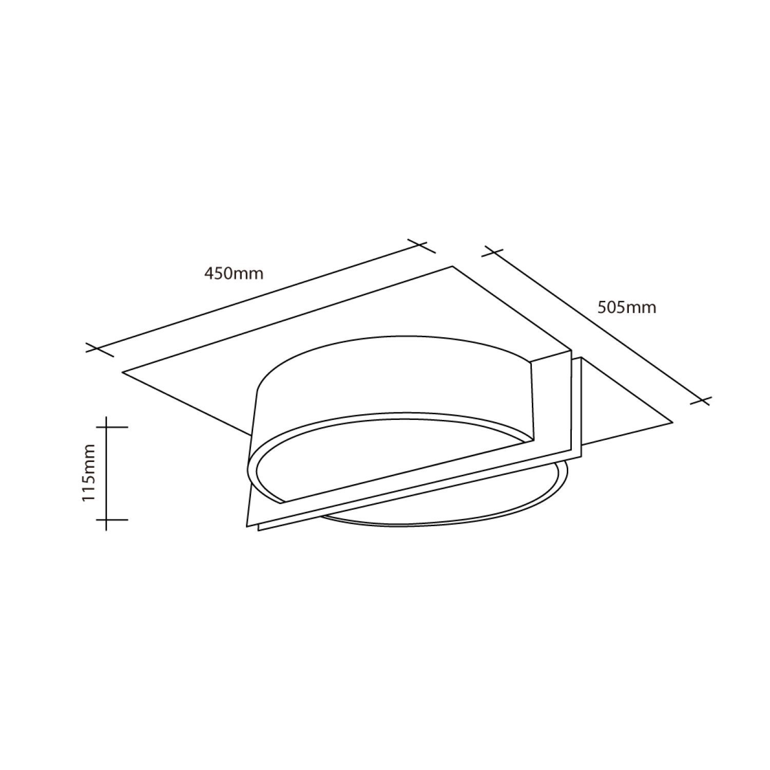 Plafon Bivolt 35cm Dual Startec | MadeiraMadeira