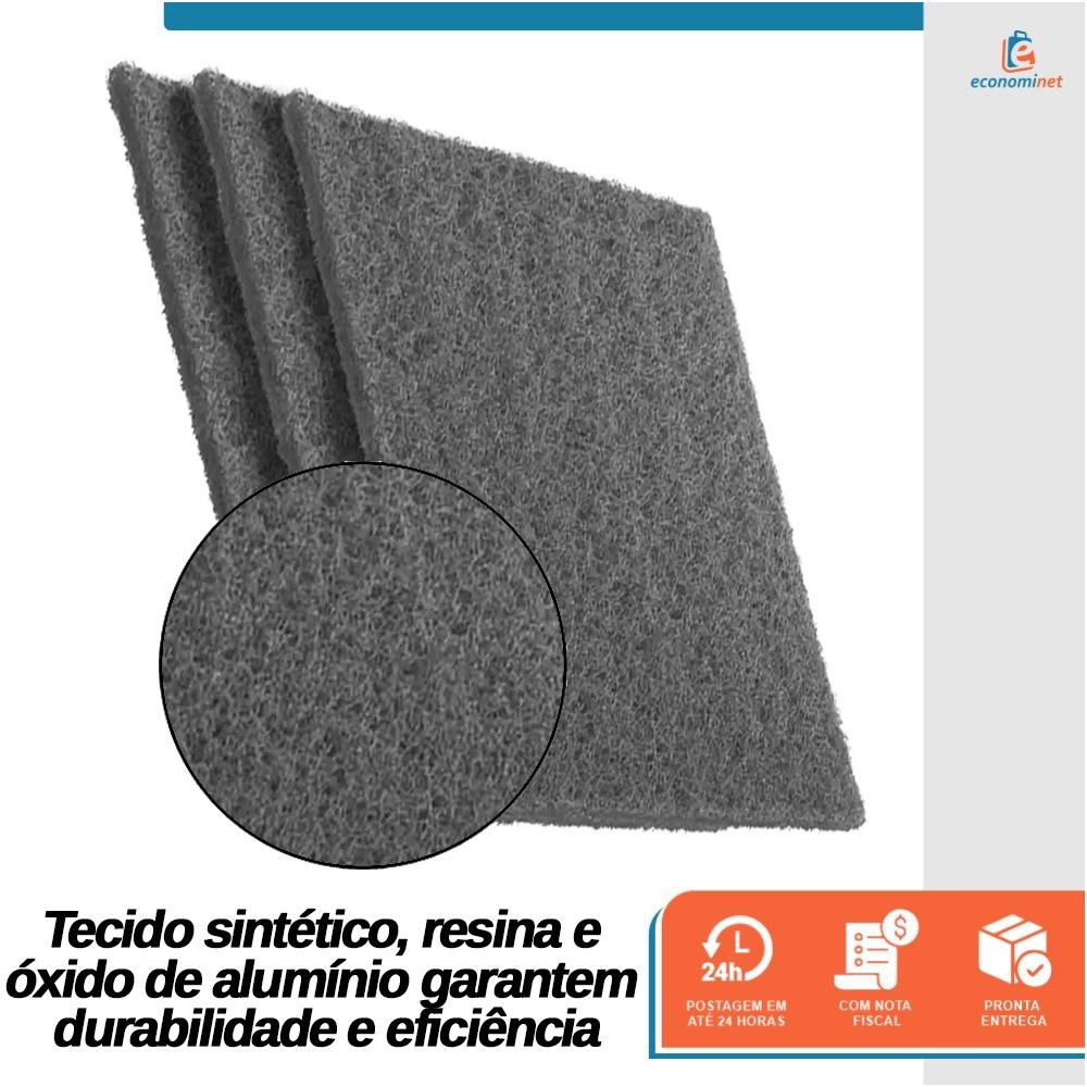 Kit 30 Manta Lixa Abrasiva Polimento Fina Cinza 225x110mm - Starfer ...
