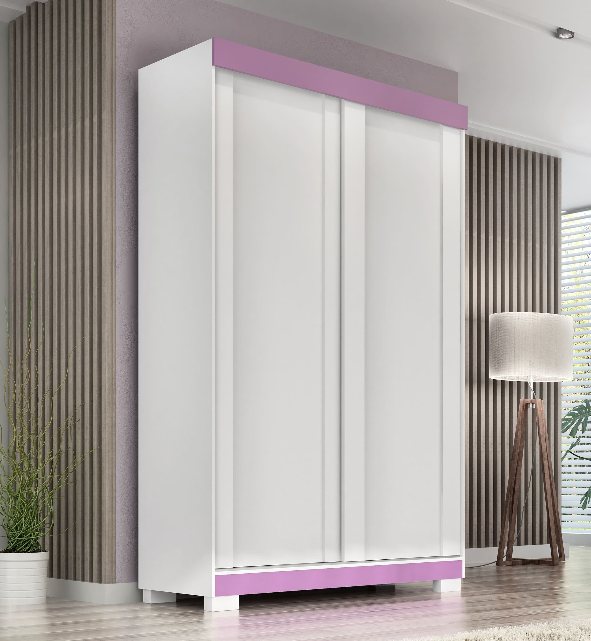 GUARDA ROUPA SOFIA 2 PTS-CORRE FLEXBR/ROSA/AZUL/LILAS | MadeiraMadeira