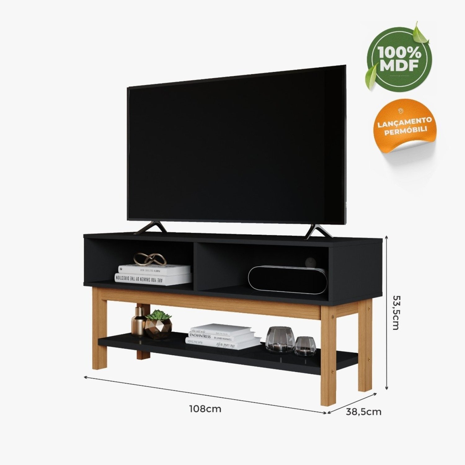 Rack Bancada para TV até 42 Polegadas Pequim 1080 Espresso Móveis ...