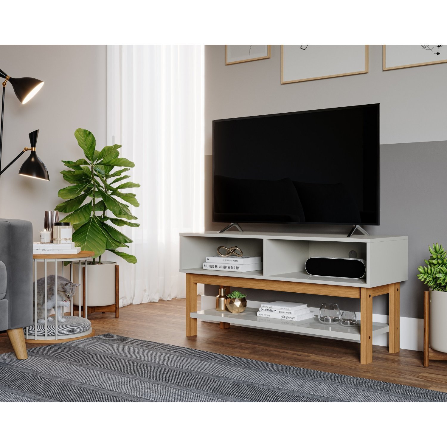 Rack Bancada para TV até 42 Polegadas Pequim 1080 Espresso Móveis ...