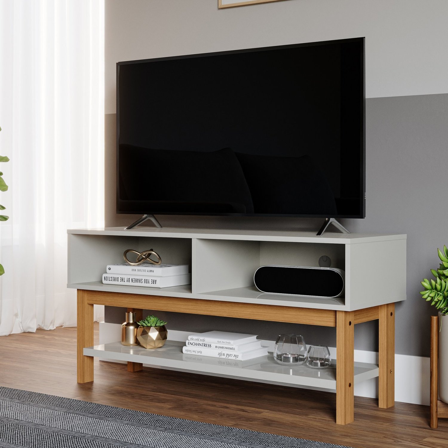 Rack Bancada para TV até 42 Polegadas Pequim 1080 Espresso Móveis ...