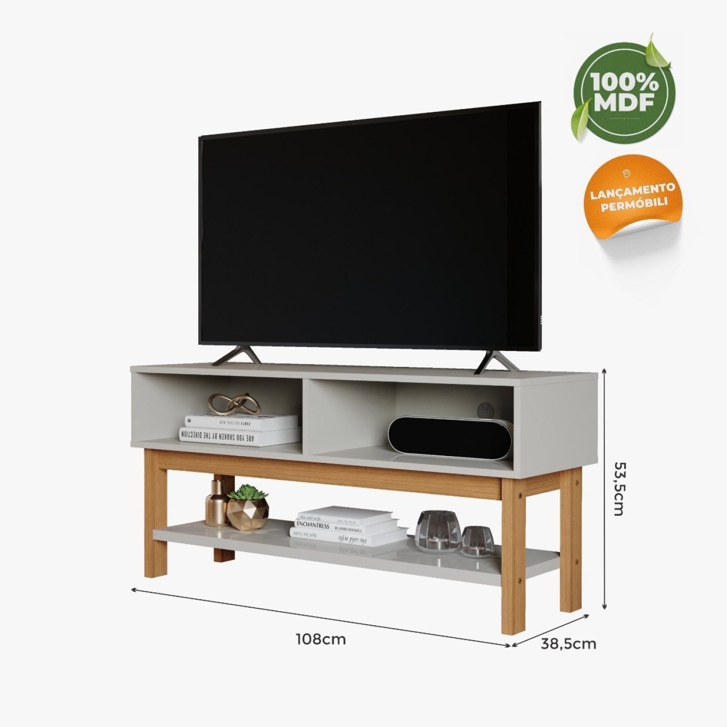 Rack Bancada para TV até 42 Polegadas Pequim 1080 Espresso Móveis ...