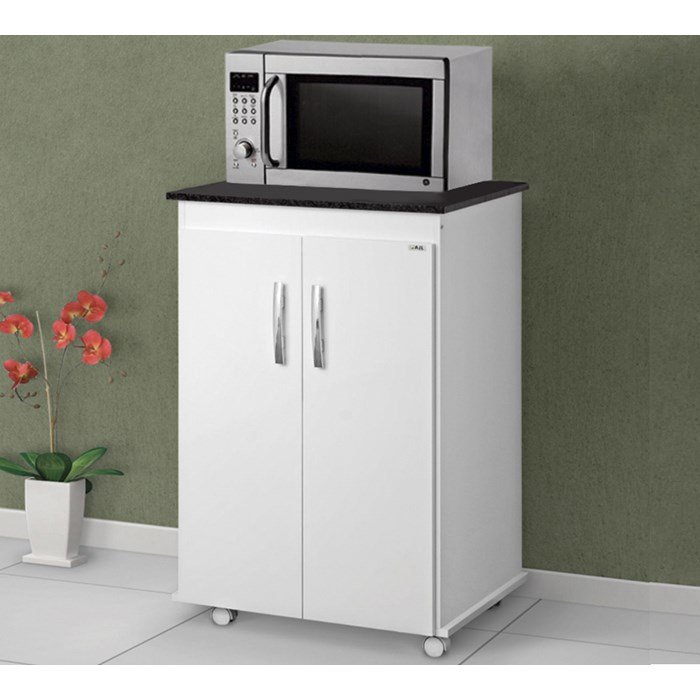 Balcão Cozinha para Microondas Vitoria Branco Onix REAJL Moveis ...