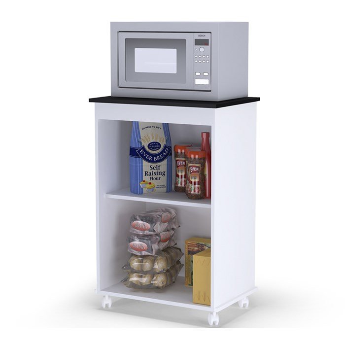 Balcão Cozinha para Microondas Vitoria Branco Onix REAJL Moveis ...