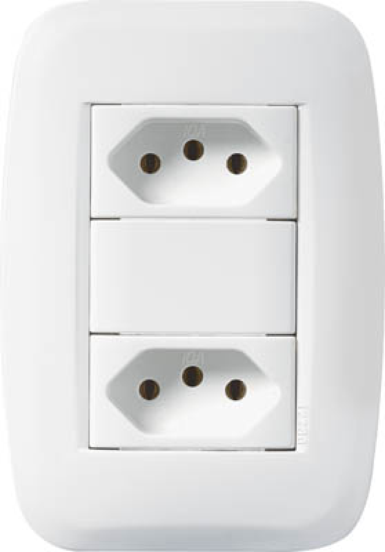 KIT 10 CONJUNTO TOMADA DUPLA 10A 250V PEZZI CLASSICA 50000 | MadeiraMadeira