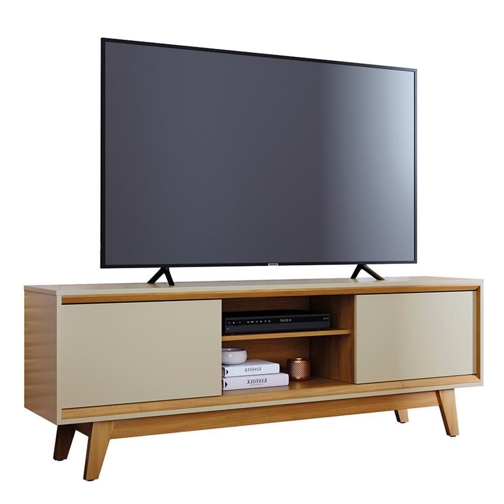 Rack Bancada Atlas Cumaru/opala para Tv até 70” - Madetec | MadeiraMadeira