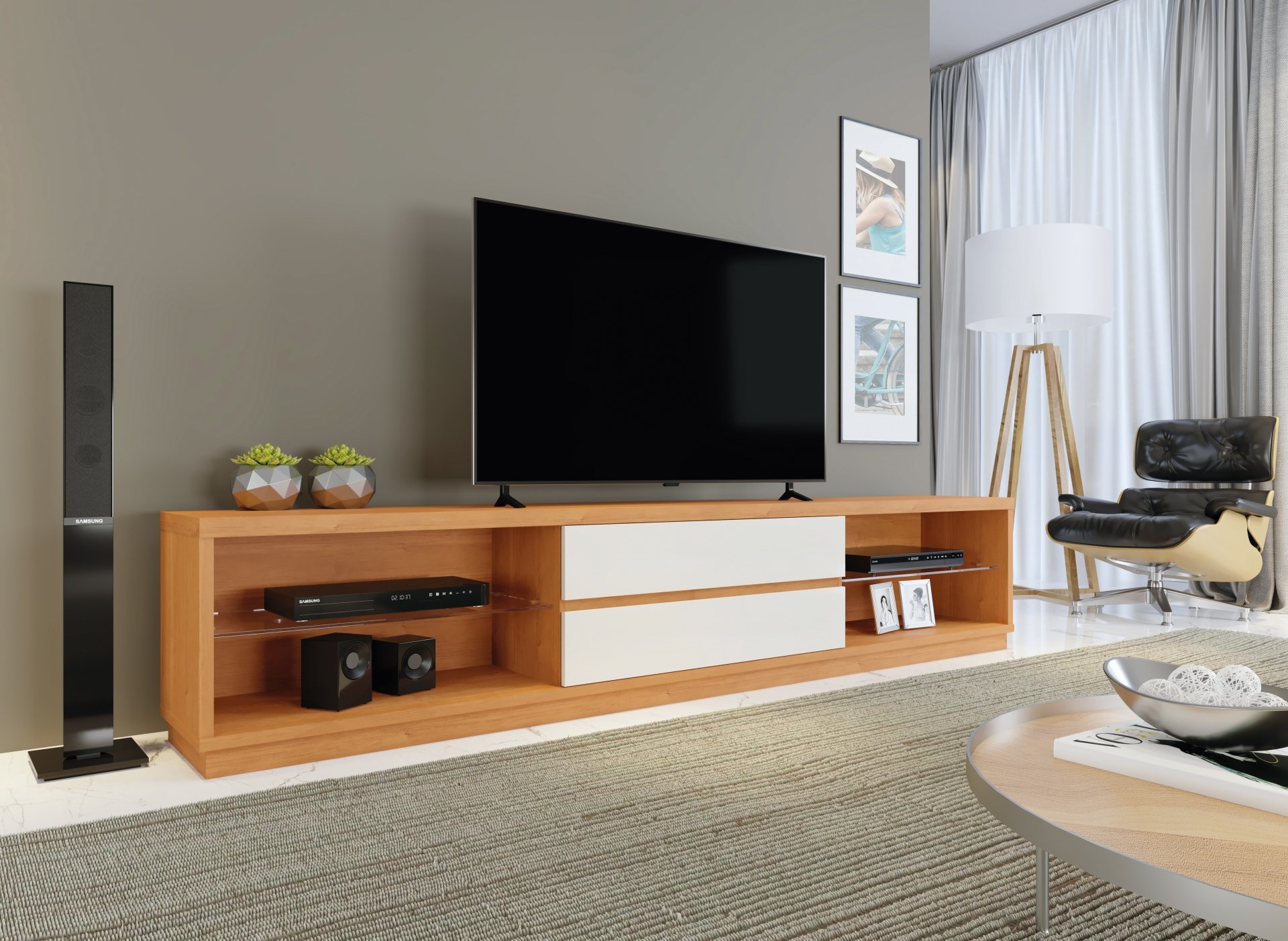 Rack Istambul para TV até 65 Polegadas sem Espelho Mavaular NATURALLE ...