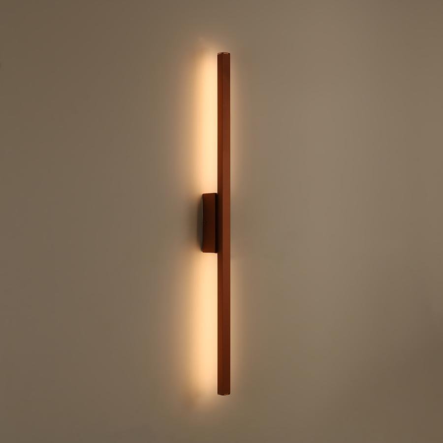 Arandela LED Linear 3000K 6W 60cm Metal Cobre AR1702 | MadeiraMadeira