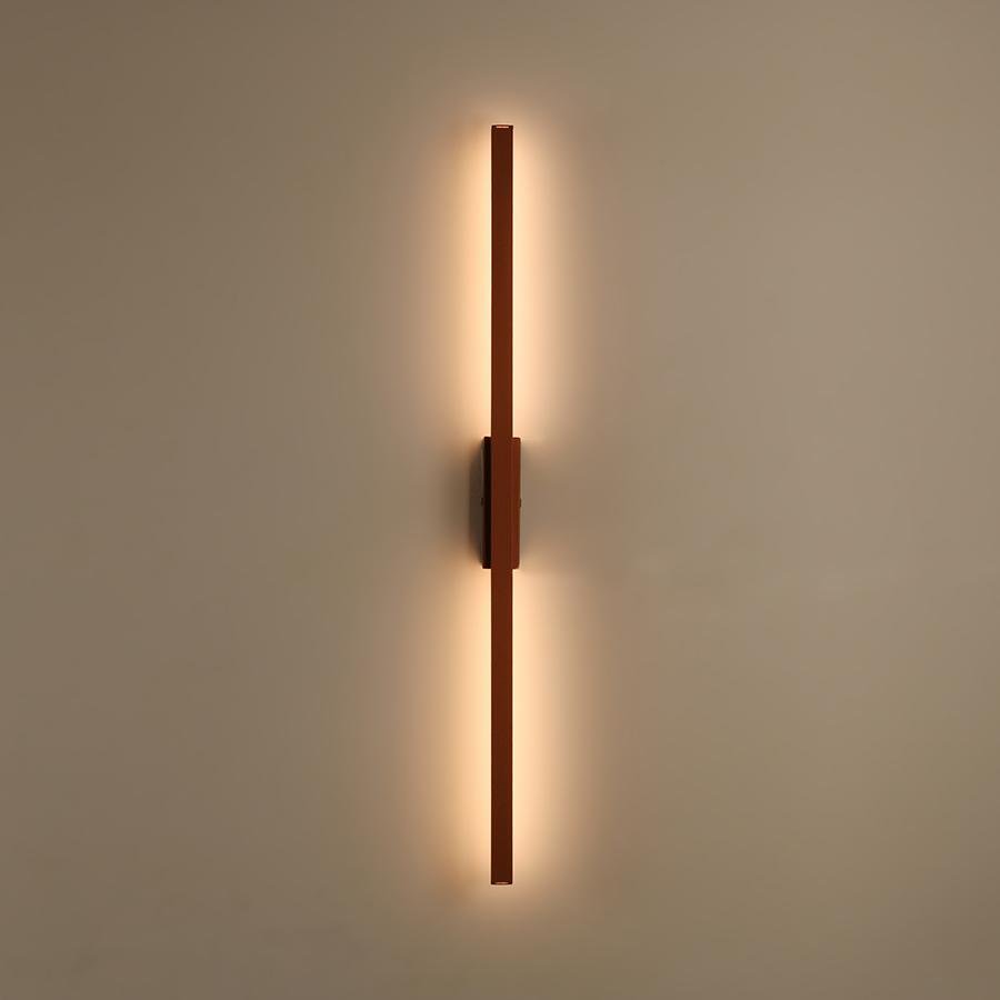Arandela LED Linear 3000K 6W 60cm Metal Cobre AR1702 | MadeiraMadeira