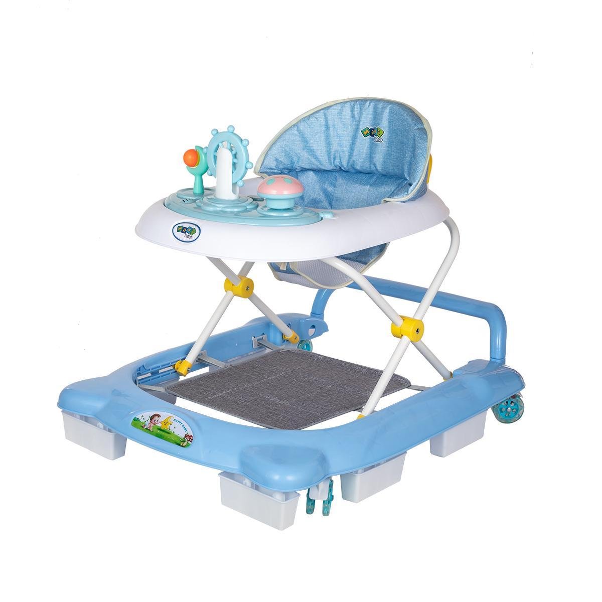 Andador Infantil Maxi Baby - 4 Rodas, 4 Freios - Azul | MadeiraMadeira