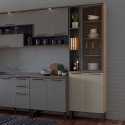 Cristaleira 70 cm Caiena Thela | MadeiraMadeira