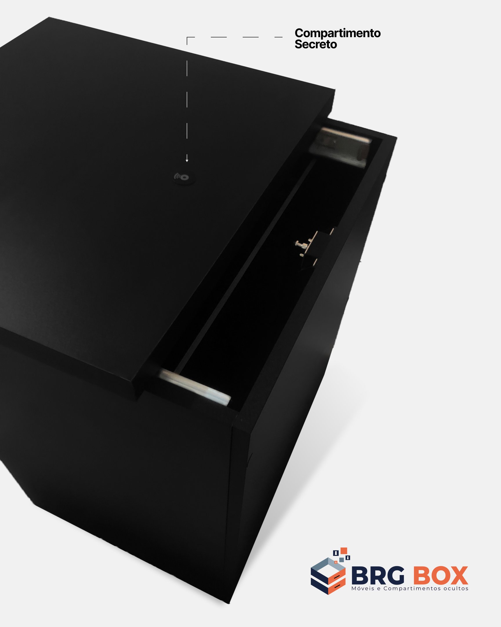Gaveteiro 3 Gavetas Mdf com Compartimento Secreto Embaixo do Tampo ...