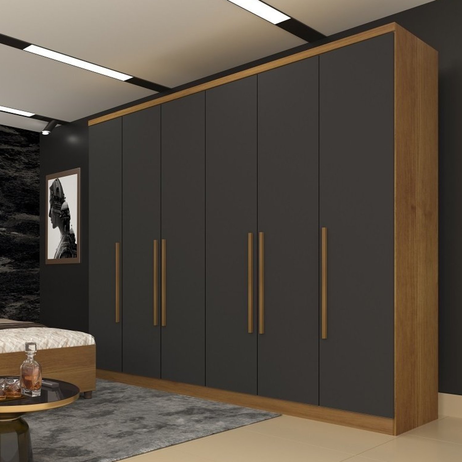 Guarda Roupa Casal 6 Portas 4 Gavetas Veneza Tcil Móveis | MadeiraMadeira