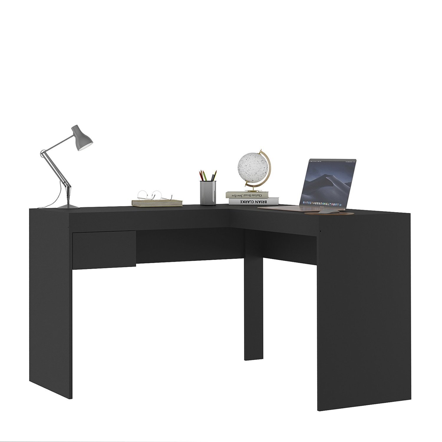 Escrivaninha L com 01 Gaveta | MadeiraMadeira