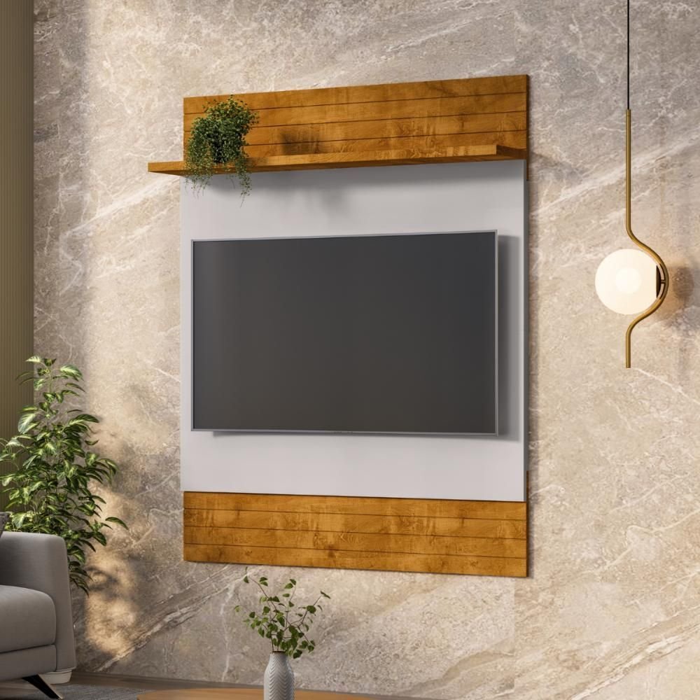Painel Tv 48 Polegadas Vidigal Naturalle Off-white | MadeiraMadeira