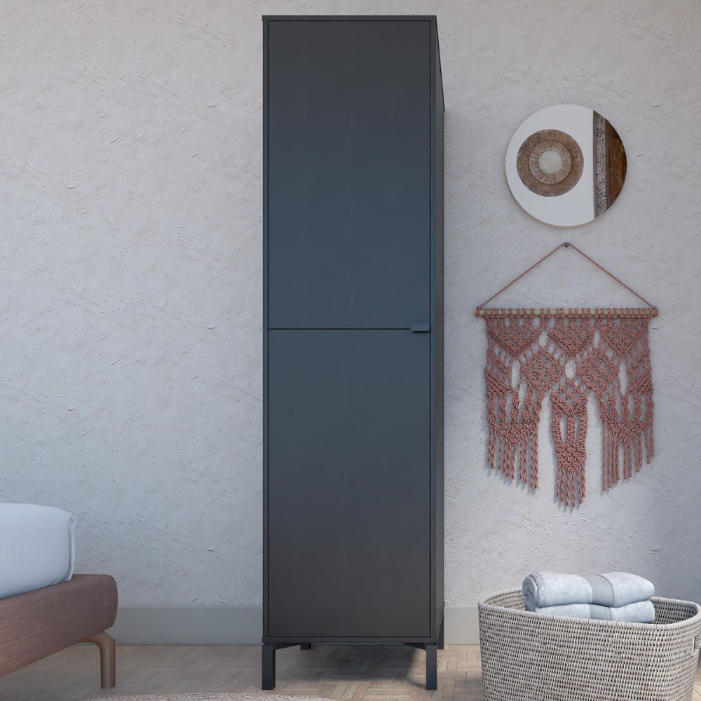 Armário Multiuso Soho 2 Portas Preto - Falkk | MadeiraMadeira