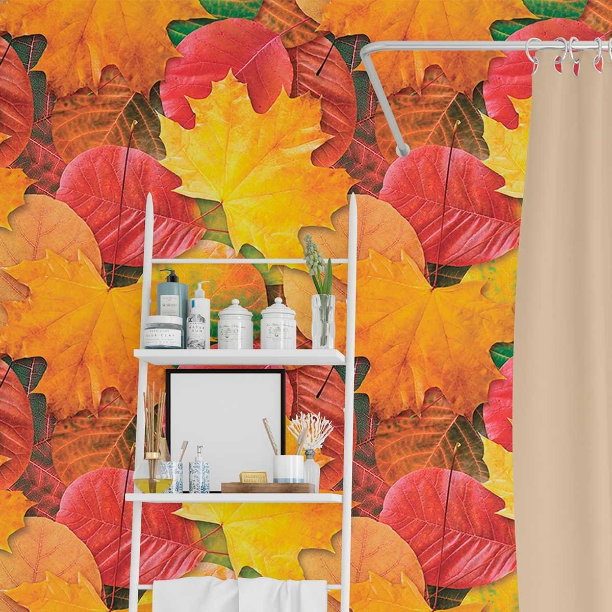 Papel de Parede 3M Folha seca do outono Colorido Adesivo Auto Colante ...