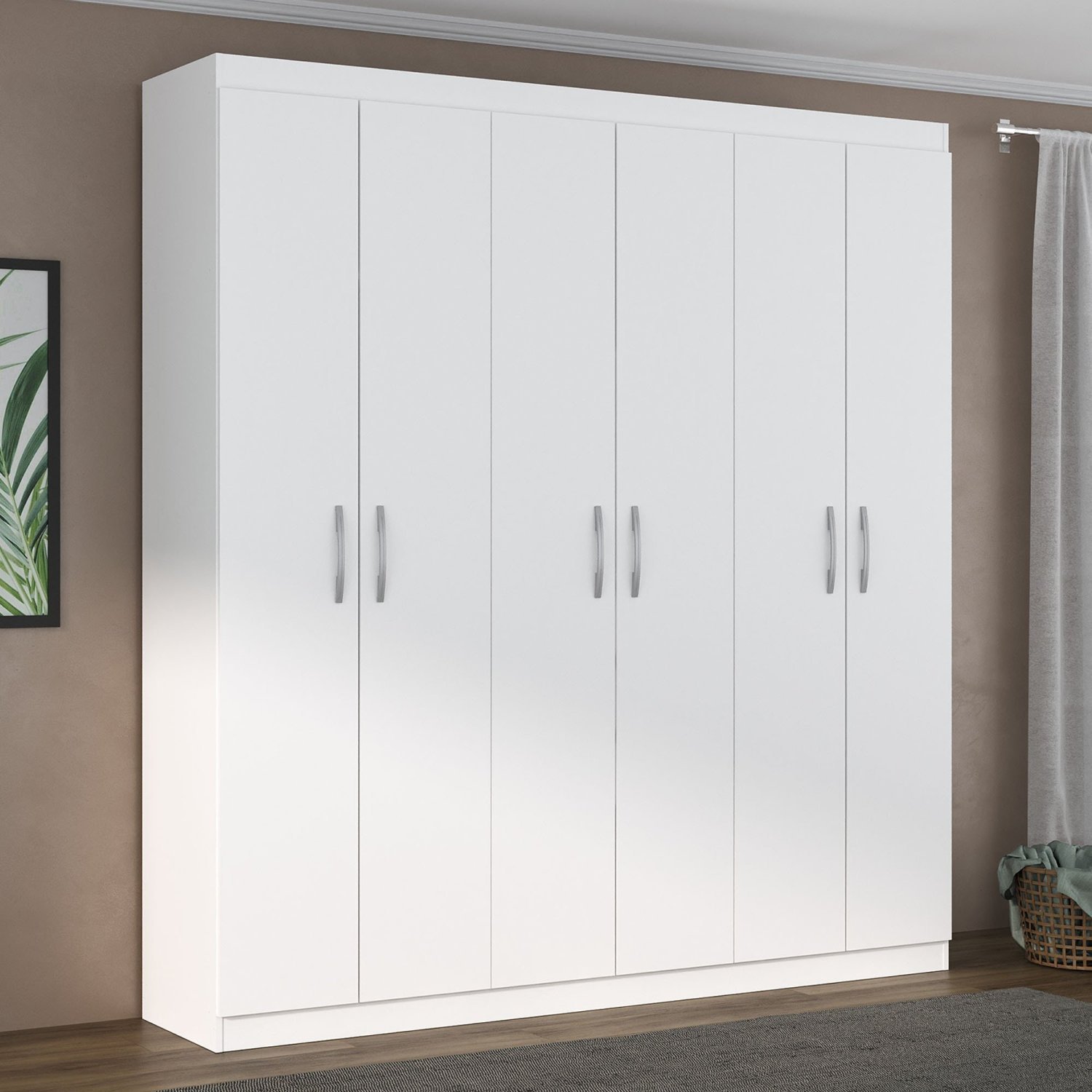 Guarda Roupa Casal 6 Portas 3 Gavetas Vedere | MadeiraMadeira